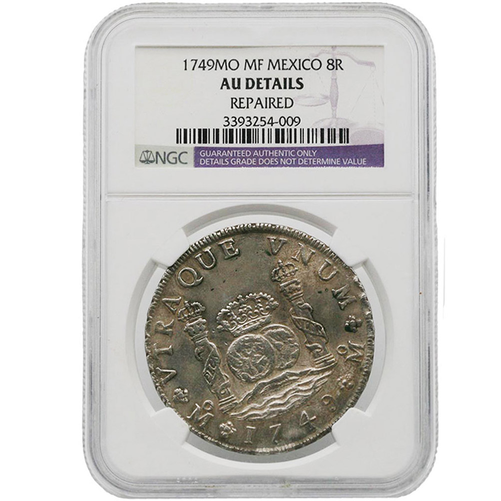 1749 MO MF Mexico 8 Reales NGC AU Details - CV Coins & Collectables