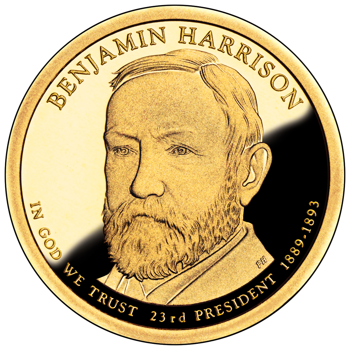 2012- S Benjamin Harrison Presidential S $1 Coin- PF - CV Coins ...