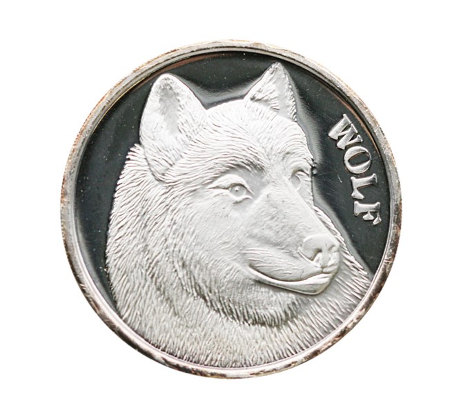 2001 $10 Wolf 1 oz .999 Silver- The Penny Man Ketchikan Alaska - CV ...