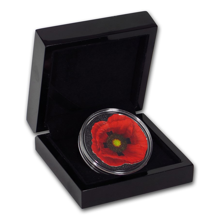 2017 Cook Islands 1 oz Silver $5 Remembrance Poppy Coin - CV Coins ...