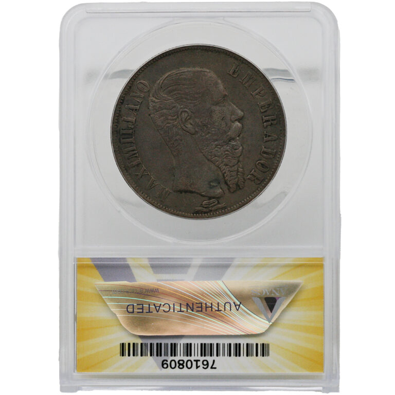 1867-Mo Mexico Maximilian Peso ANACS EF 45 - CV Coins & Collectables