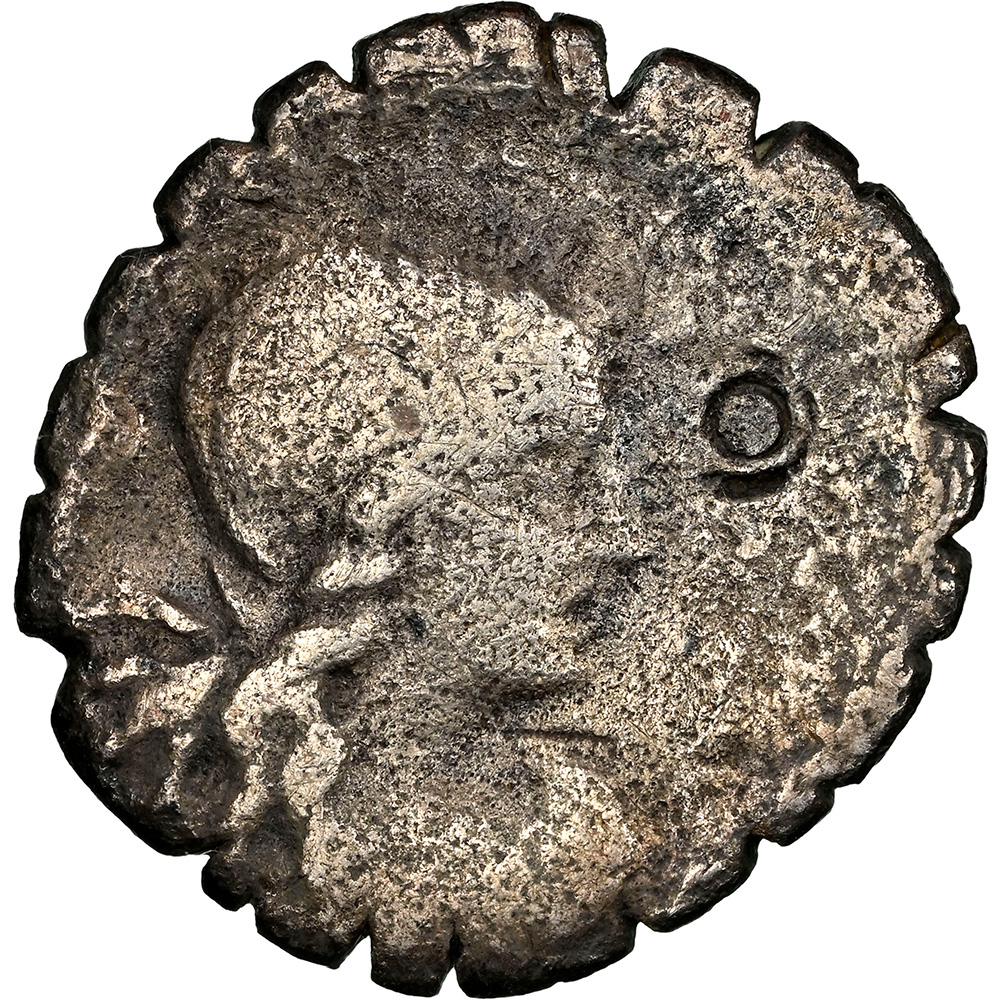 Q. Creperius Rocus AR Denarius Serratus NGC CH VF - CV Coin
