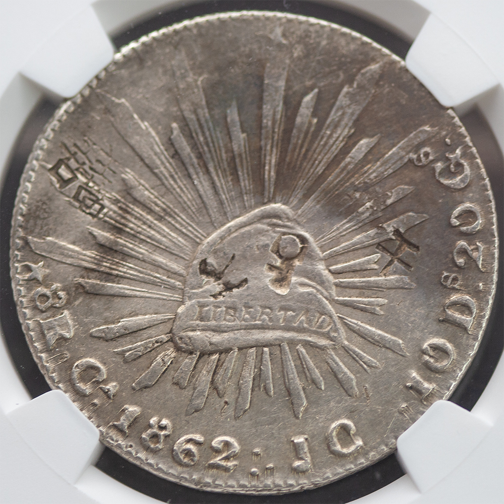 1862-CA|JC Mexico 8 Reales NGC Chopmarked - CV Coins & Collectables