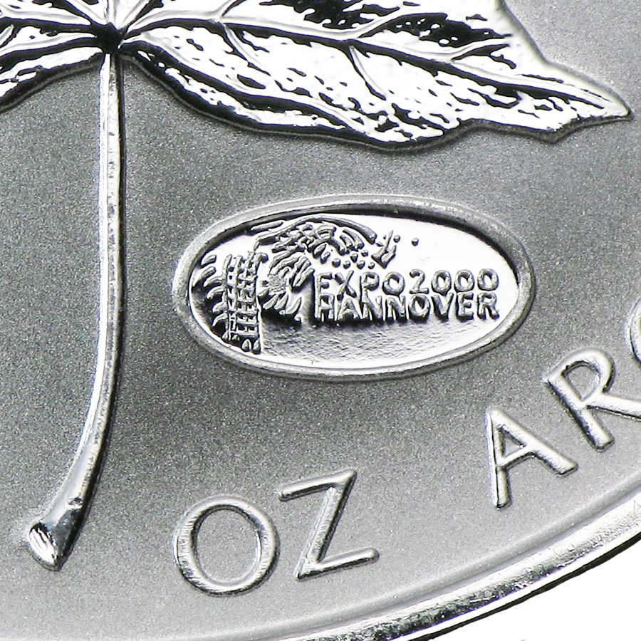 2000 Canada 1 oz Silver Maple Leaf Expo- Hannover Privy - CV Coins ...