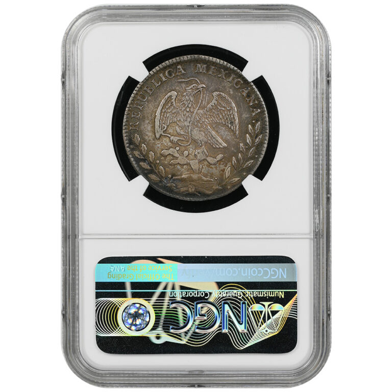 1869-Pi Mexico 4 Reales NGC AU50 – San Luis Potosí – CV Coin
