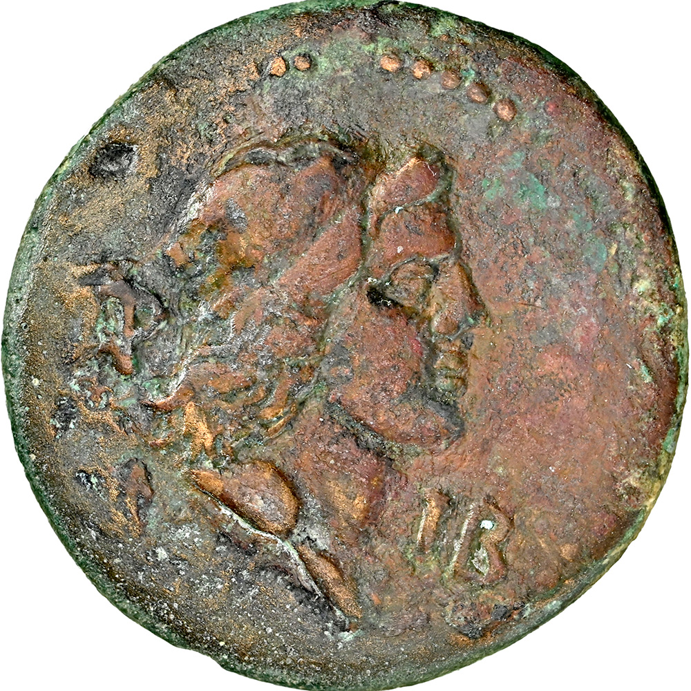 Aspurgus & Tiberius Bosporus AE 12 Units NGC Ch F | CV Coins