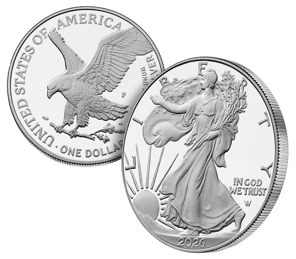 2026-P $1 American Silver Eagle Coin Congratulations Set (w/Box & COA ...